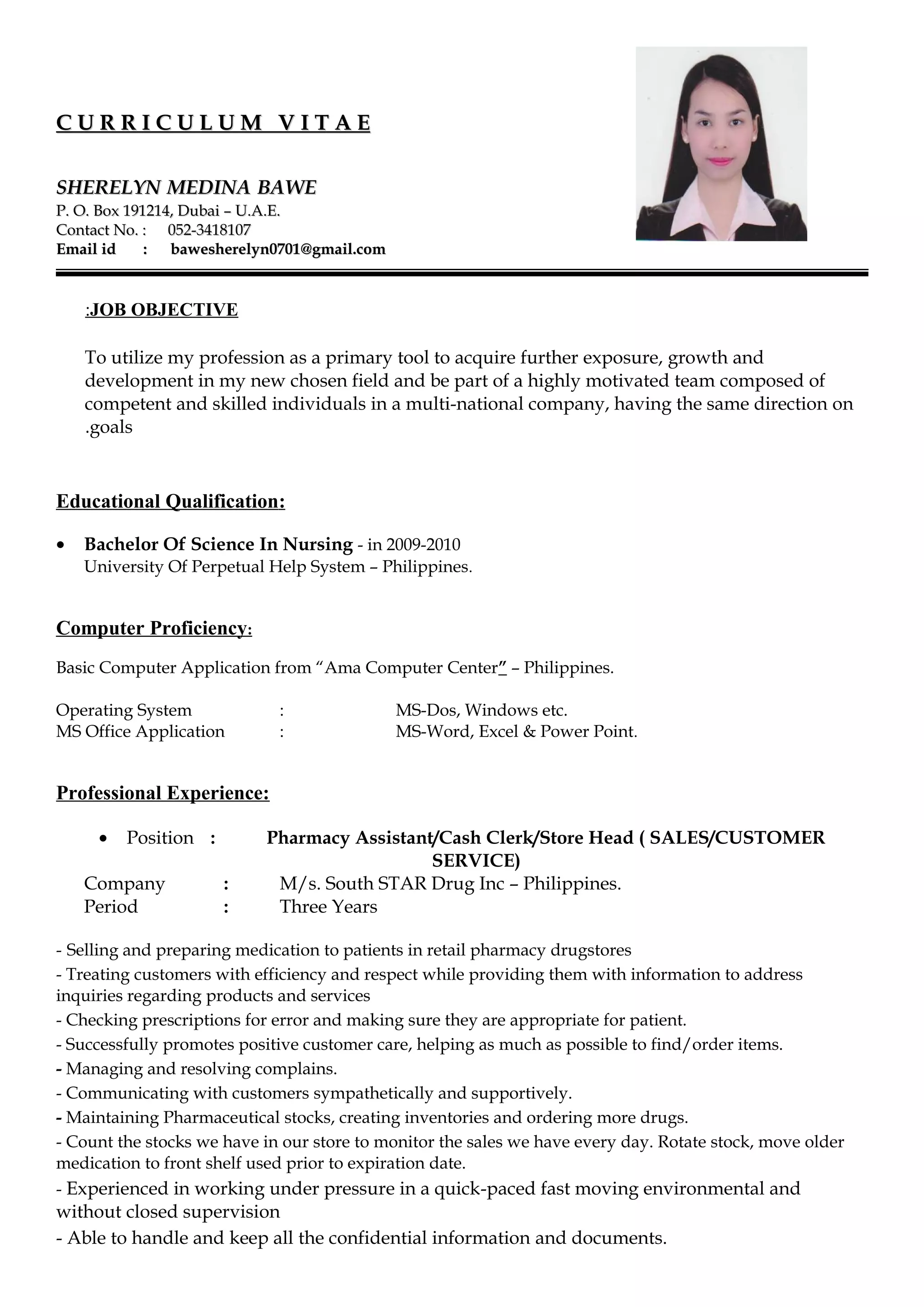SHERELYN BAWE CV UPDATED.docx (1) | DOC