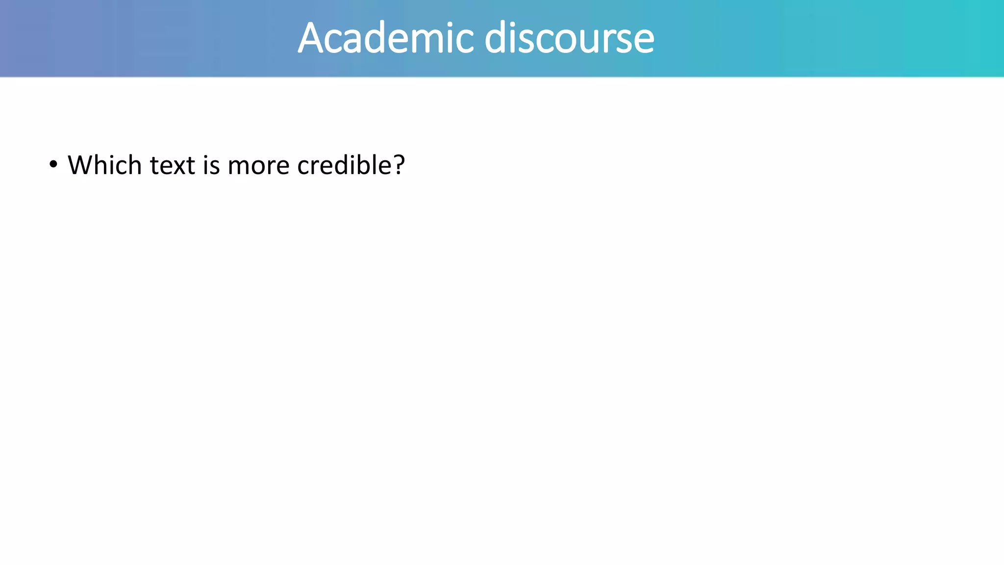 Lesson 1: Academic discourse | PPT