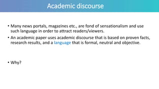 Lesson 1: Academic discourse | PPT