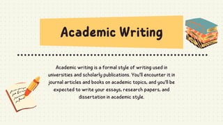 Academic Writing Style | PDF | Education
