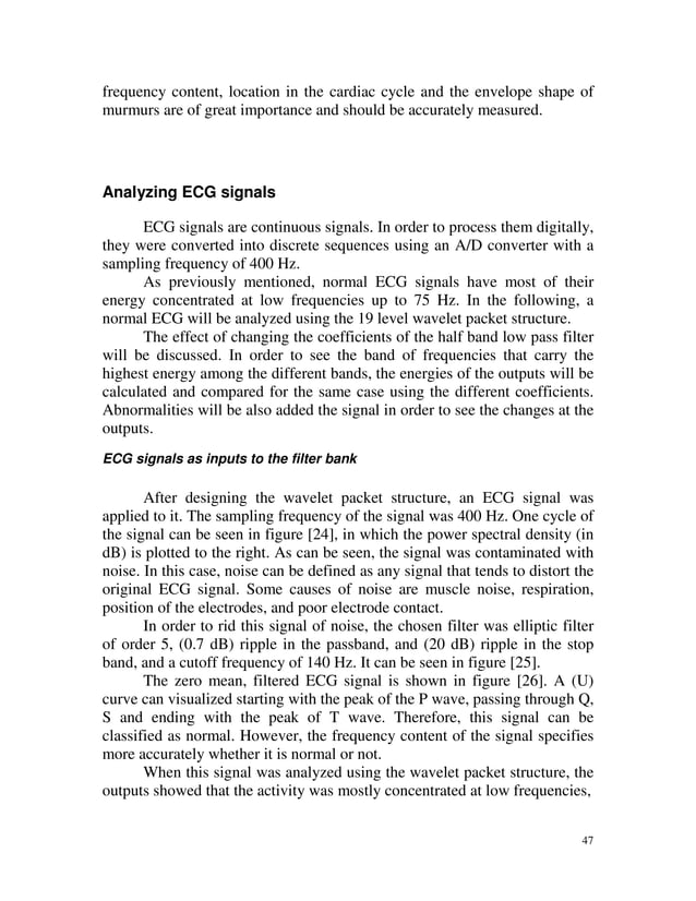 Serene Zawaydeh -Electrical Engineering Thesis. Wavelets - ECG. 1997. | PDF