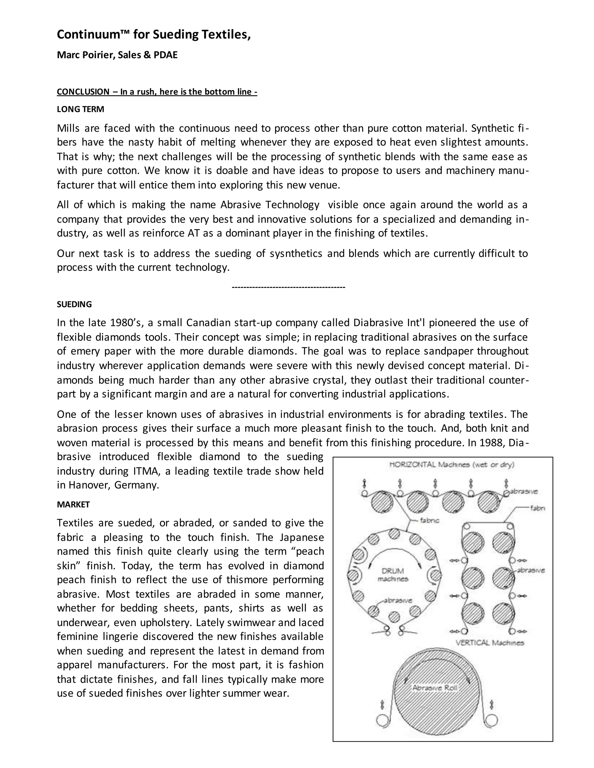 Continuum™ for Sueding Textiles | DOCX