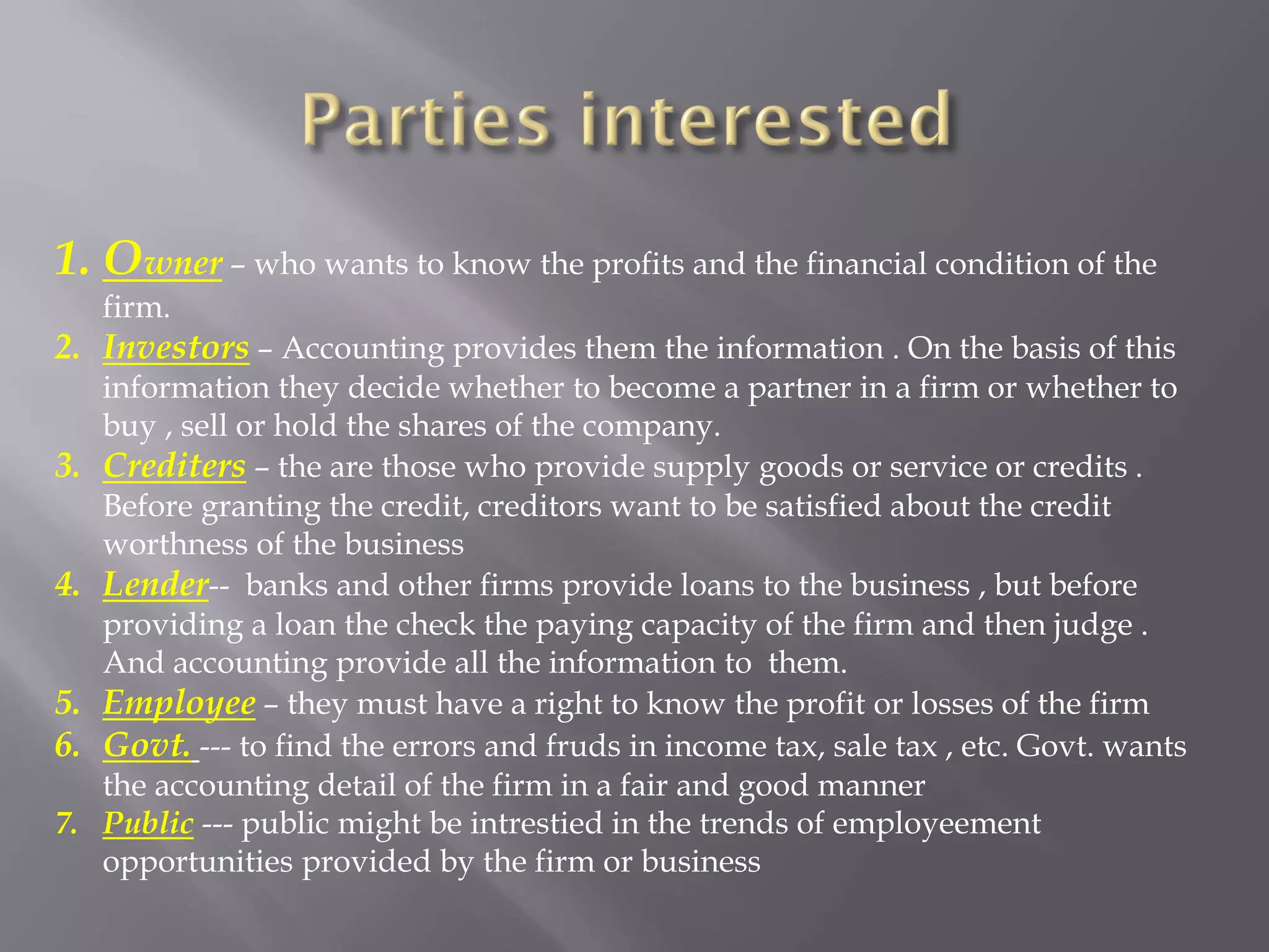 Business Accounting Chapter (1) | PPT