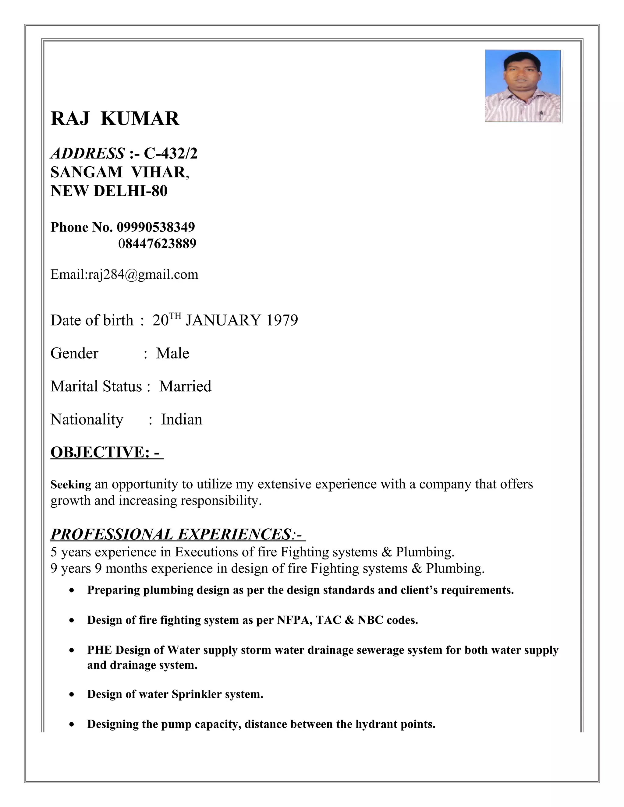 RESUME-RAJ KUMAR[1] (1) | DOC
