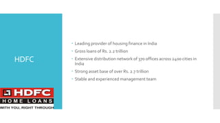 COMPARITIVE ANALYSIS OF INDIABULLS HOUSING FINANCE LTD AND | PPT