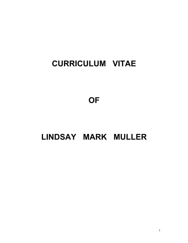 Lindsay Muller CV | PDF
