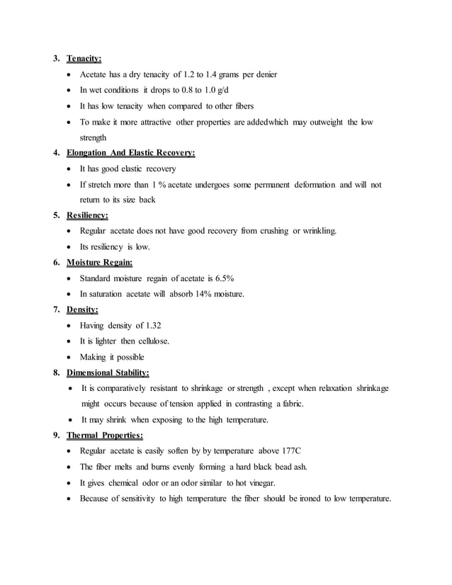 Acetate fiber under the following topics: Chemical structures monomers ...