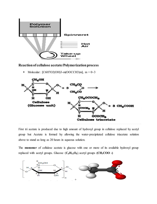 Acetate fiber under the following topics: Chemical structures monomers ...