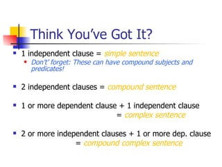 1 a class 2 four types of sentences | PPT | Homework and Study | Education
