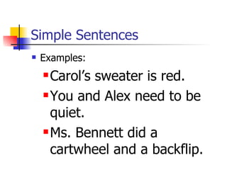 1 a class 2 four types of sentences | PPT | Homework and Study | Education