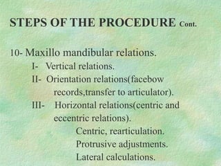 1 a complete dentures steps of the procedure and histoy.ppt