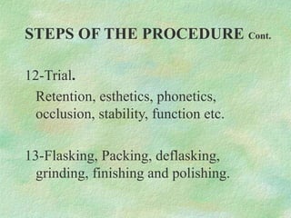 1 a complete dentures steps of the procedure and histoy.ppt