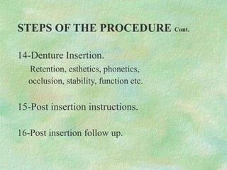 1 a complete dentures steps of the procedure and histoy.ppt
