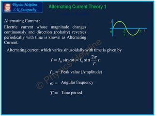 Alternating Current Theory 1 | PPTX