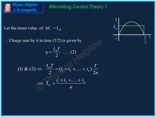 Alternating Current Theory 1 | PPTX