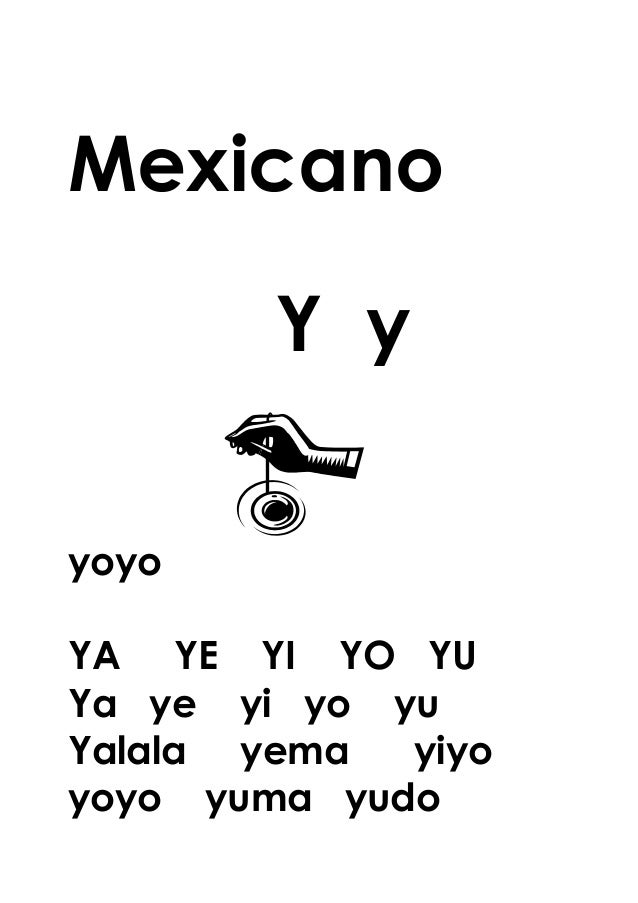 Palabras Con La Letra Ya Ye Yi Yo Yu Para Niños - Actividad del Niño