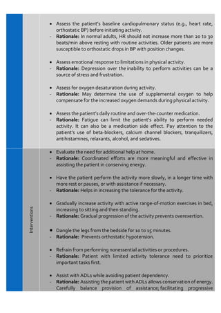 Activity Intolerance Nursing Care Plan | PDF