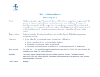 High Level Training Design Final | PPT