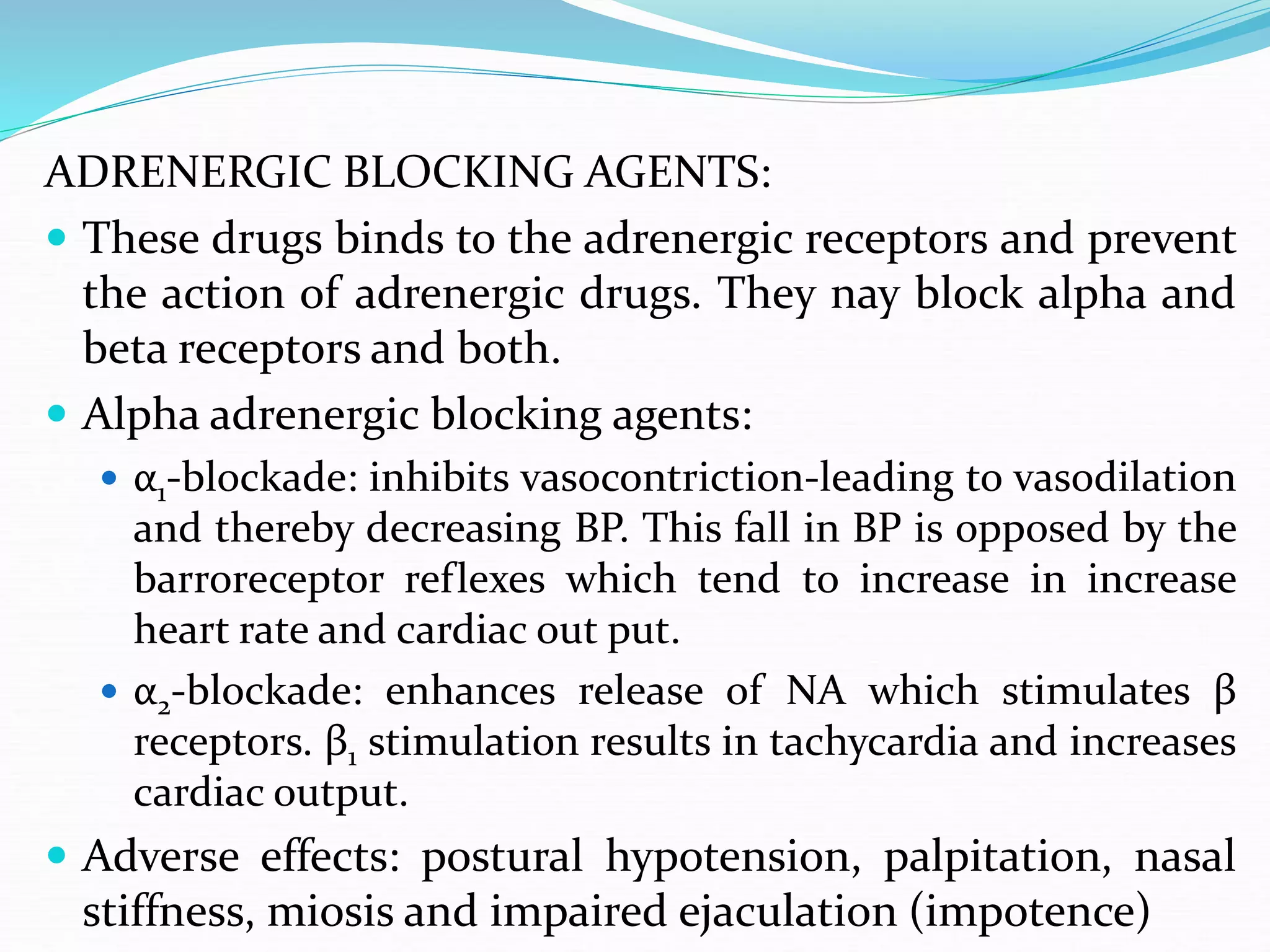 1) ADRENERGIC AND ADRENERGIC BLOCKING DRUGS.ppt | Endocrine and ...