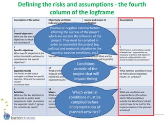 Preparing a logical framework for your project | PPTX | Business and ...