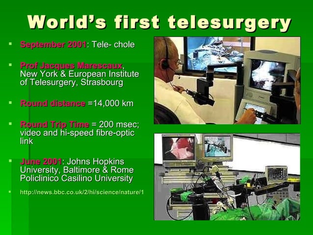 Advances in Telesurgery and Surgical Robotics | PPT