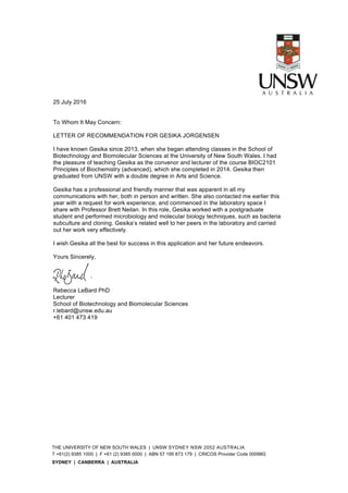 Academic reference for GESIKA JORGENSEN | PDF