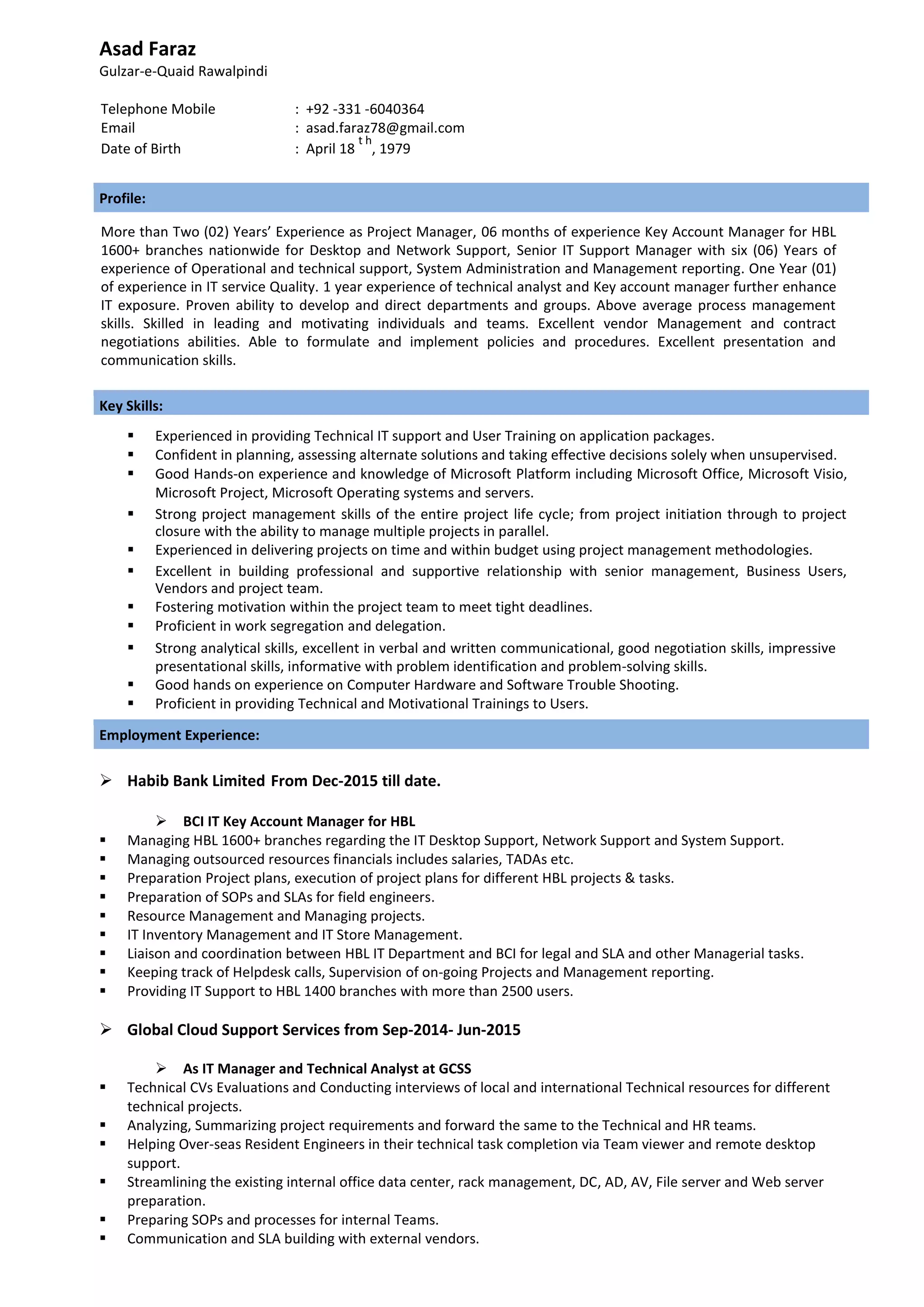 Asad Faraz_CV | PDF