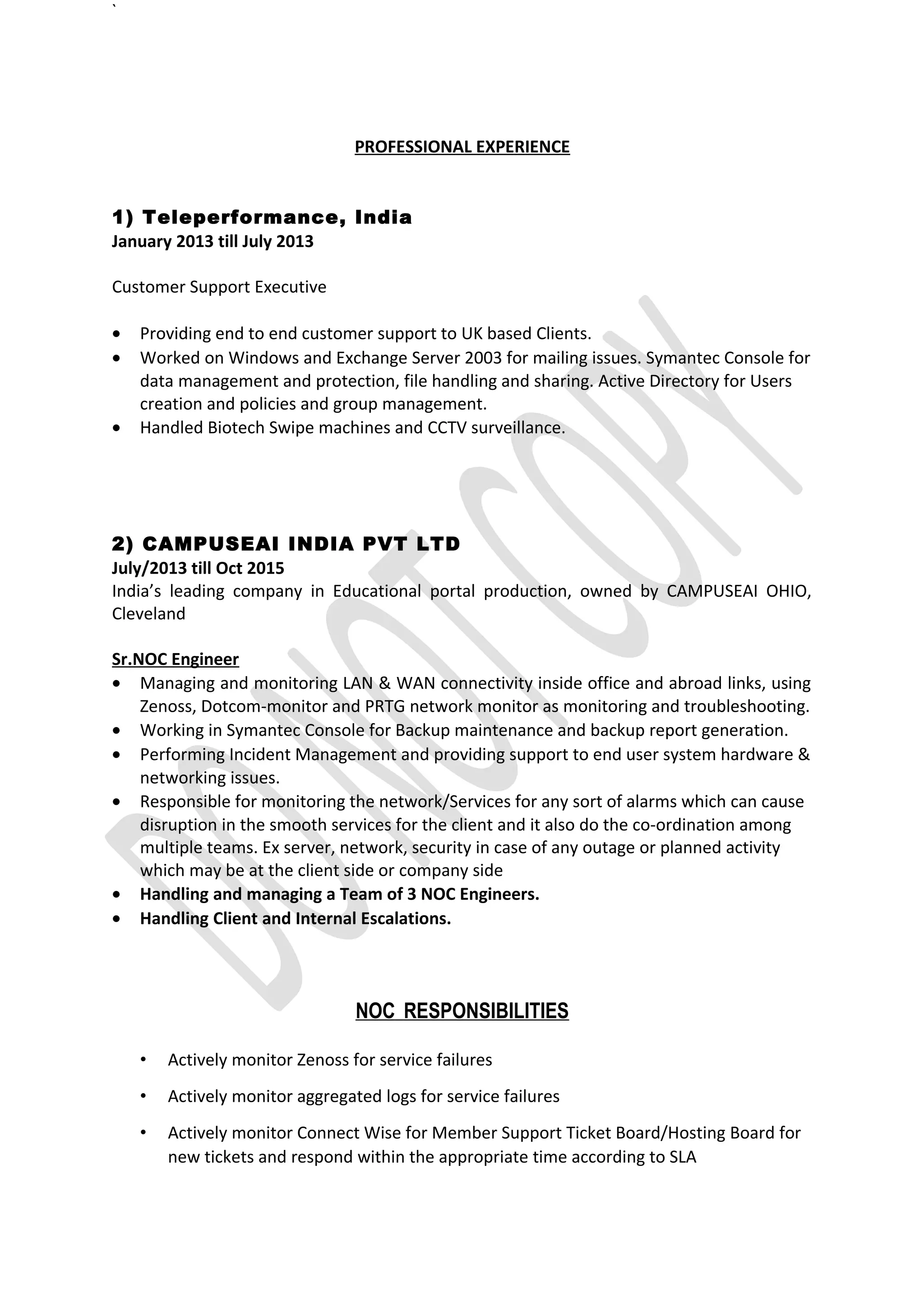 Manoj Kanwal Resume | PDF
