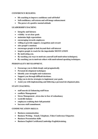 TRAINER PROFILE | PDF