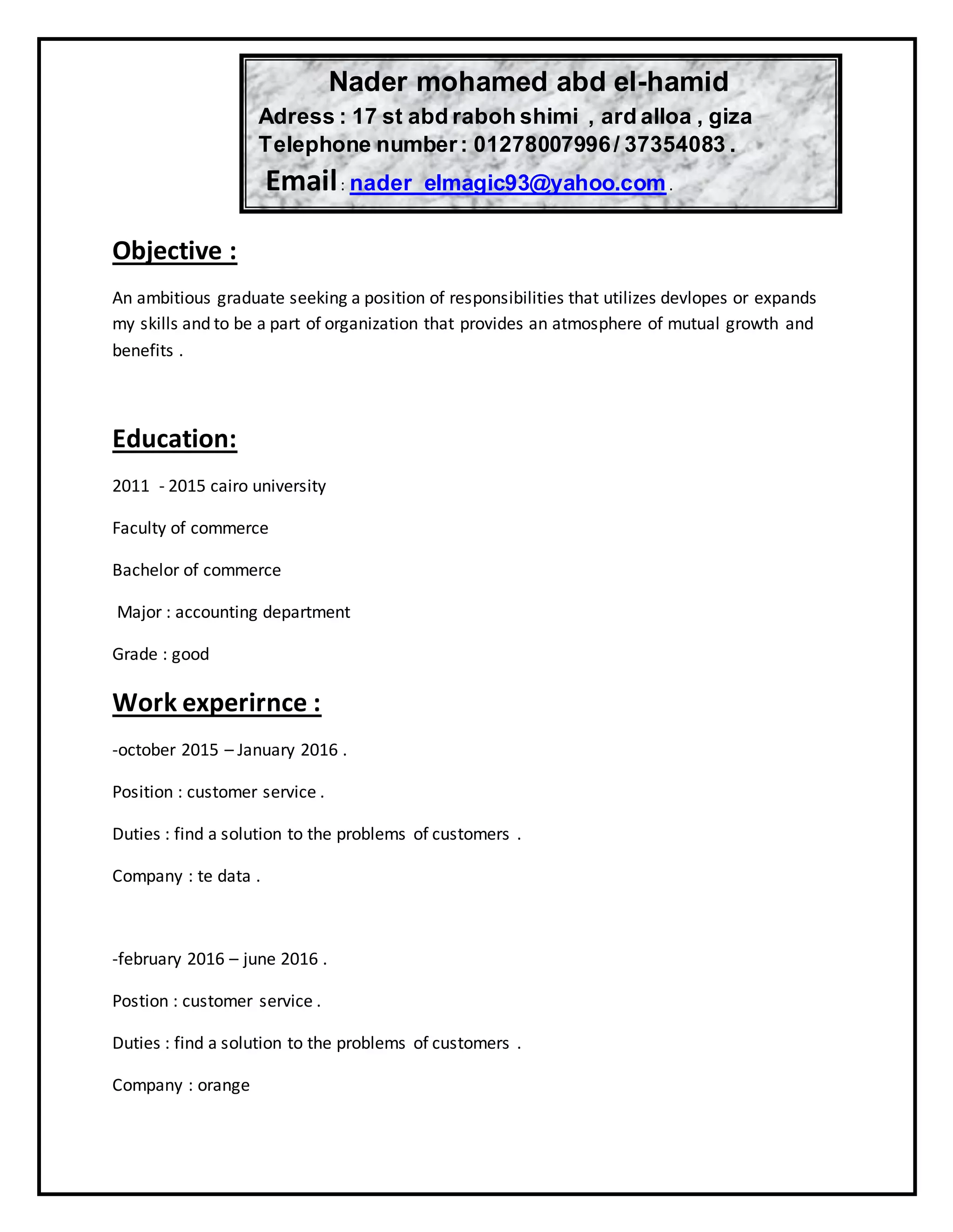 final-cv | DOCX | Business | Business and Finance