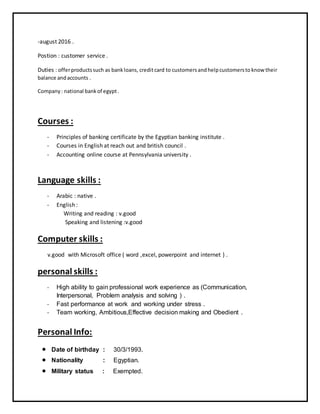 final-cv | DOCX | Business | Business and Finance