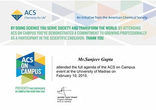 ACS certificate | PDF