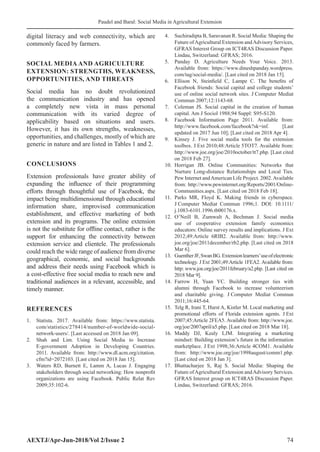 Social Media in Agricultural Extension | PDF