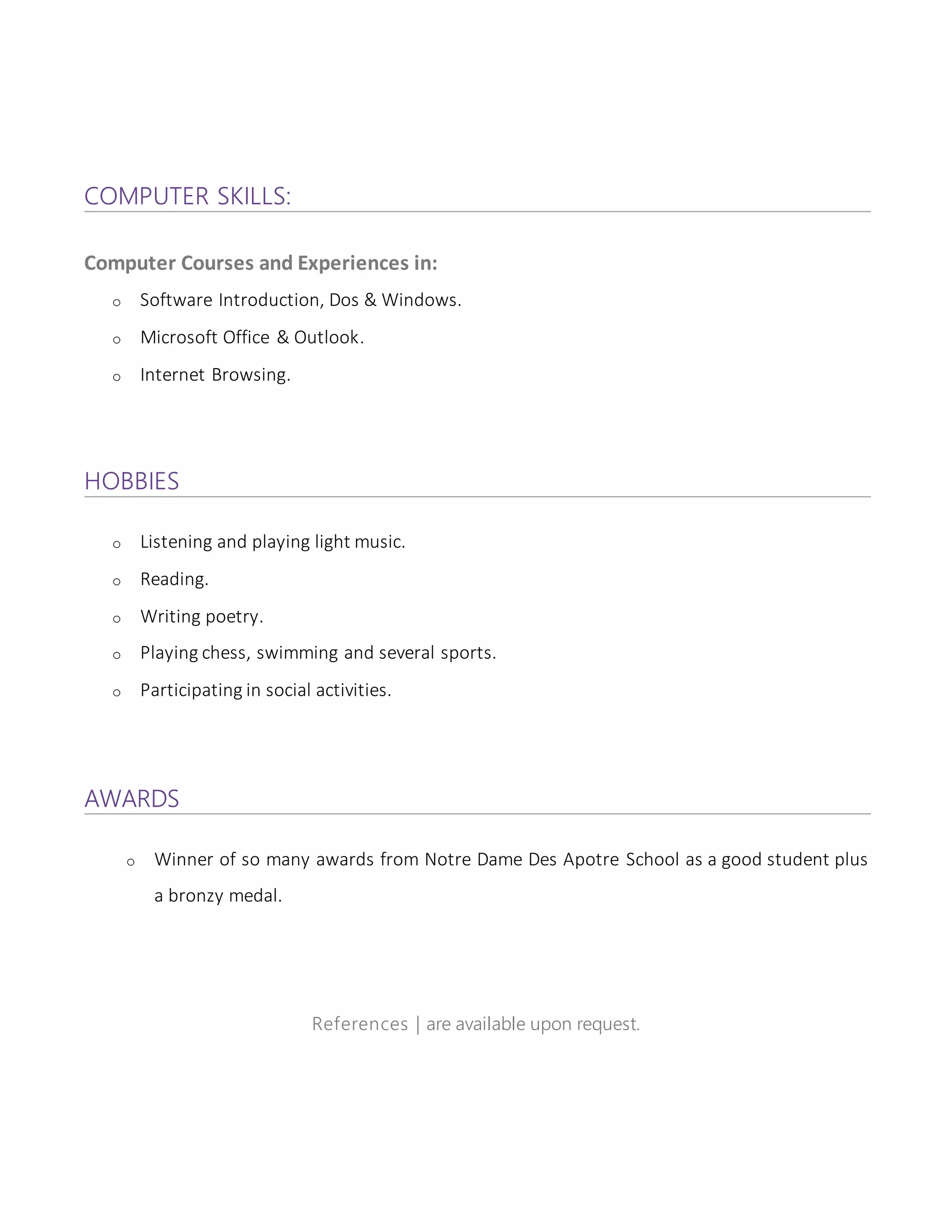 Lamia-New-CV | DOCX | Business Accounting & Finance | Business