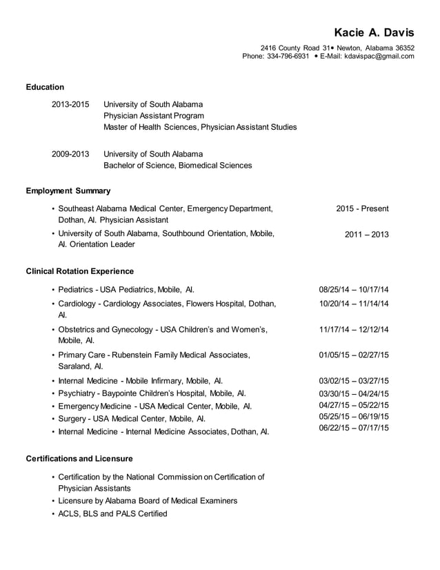 Kacie Watson - CV | PDF