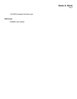 Kacie Watson - CV | PDF