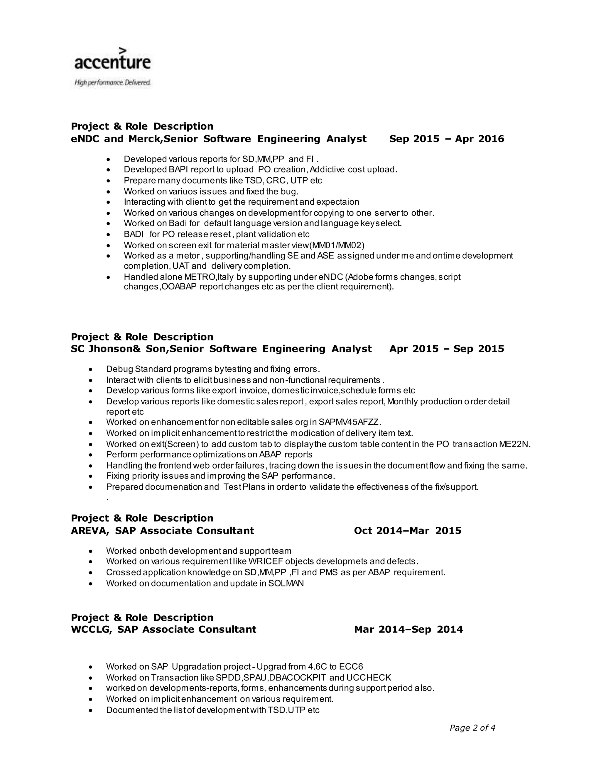 Santhosha Kumara KN_SAP_ABAP_resume -ext | PDF