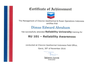 reliability certificates | PDF
