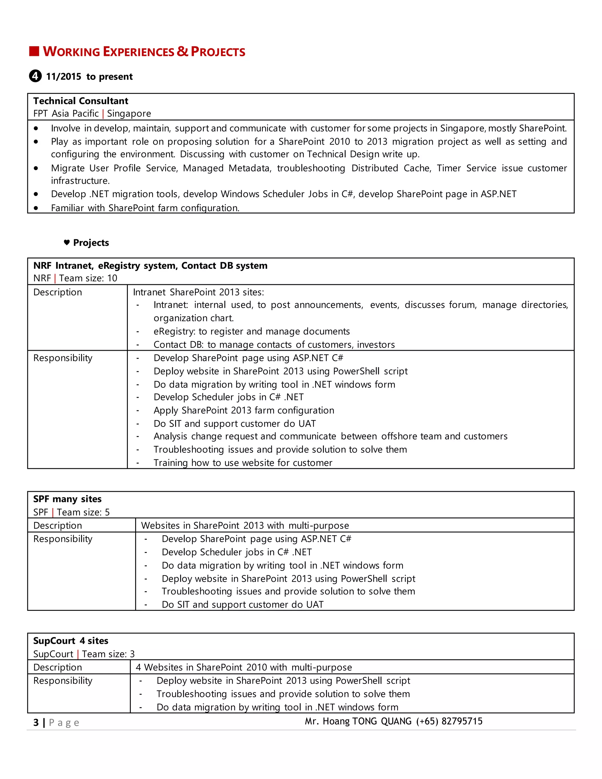 HOANG TONG QUANG - CV .NET DEV | DOCX