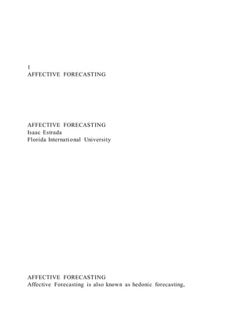1AFFECTIVE FORECASTINGAFFECTIVE FORECASTING | DOCX