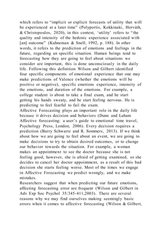 1AFFECTIVE FORECASTINGAFFECTIVE FORECASTING | DOCX