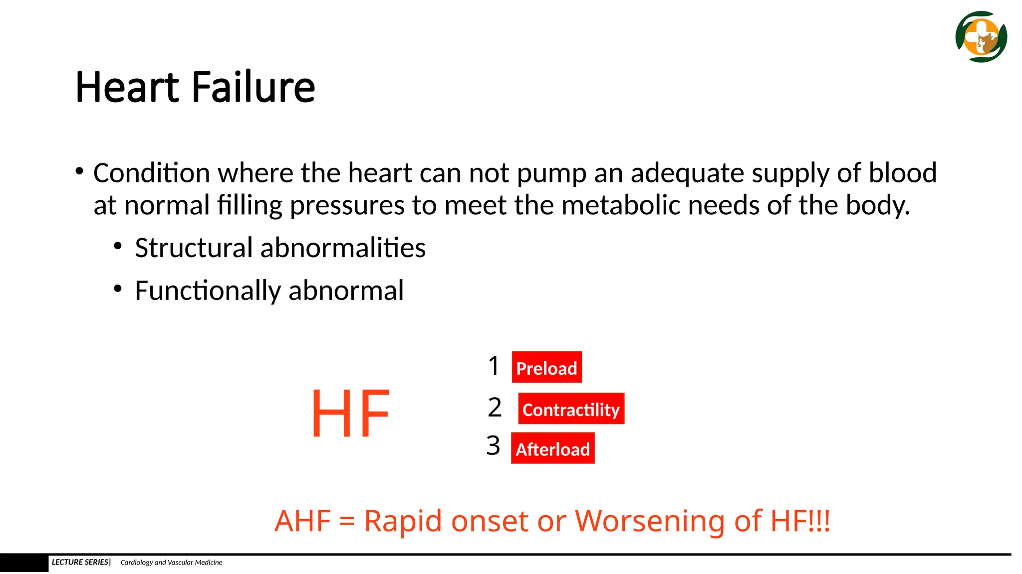 Acute heart failure diagnosis and early management | PPTX