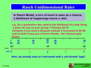 1a Introduction To Rasch Measurement Model Msm | PPT