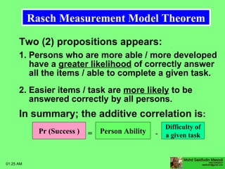 1a Introduction To Rasch Measurement Model Msm | PPT