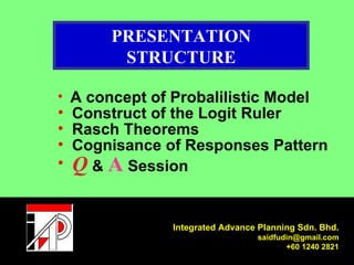 1a Introduction To Rasch Measurement Model Msm | PPT