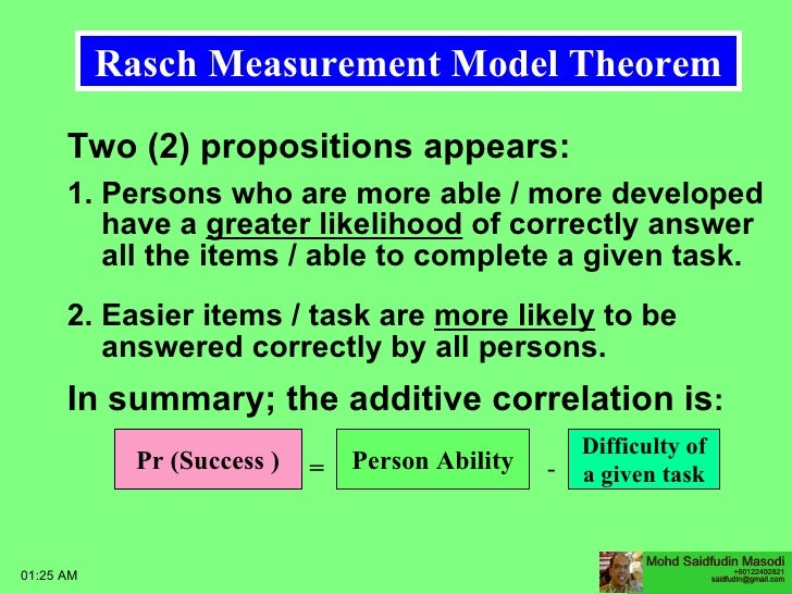 1a Introduction To Rasch Measurement Model Msm