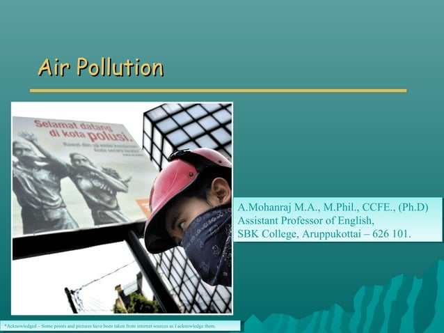 Air pollution | PPT