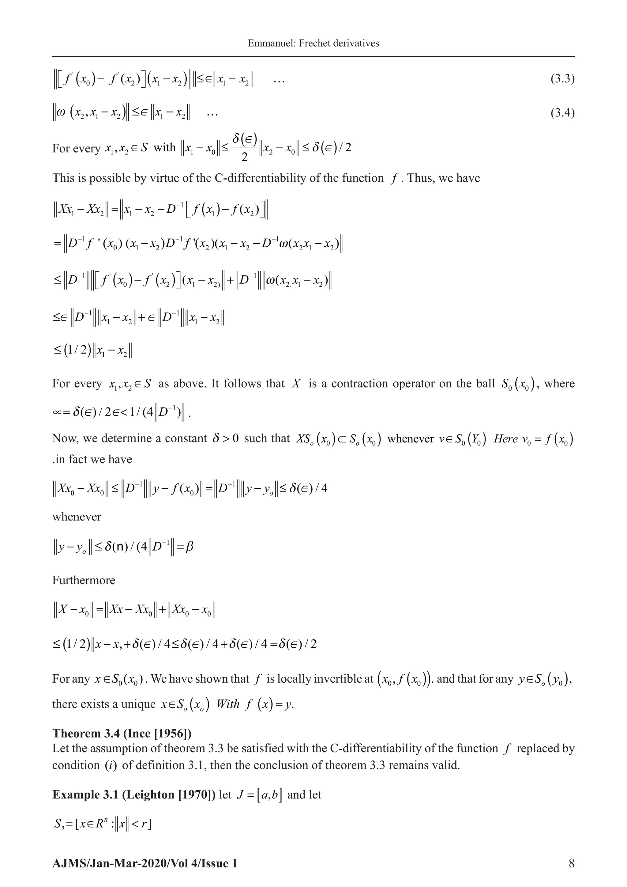 On Frechet Derivatives with Application to the Inverse Function Theorem ...