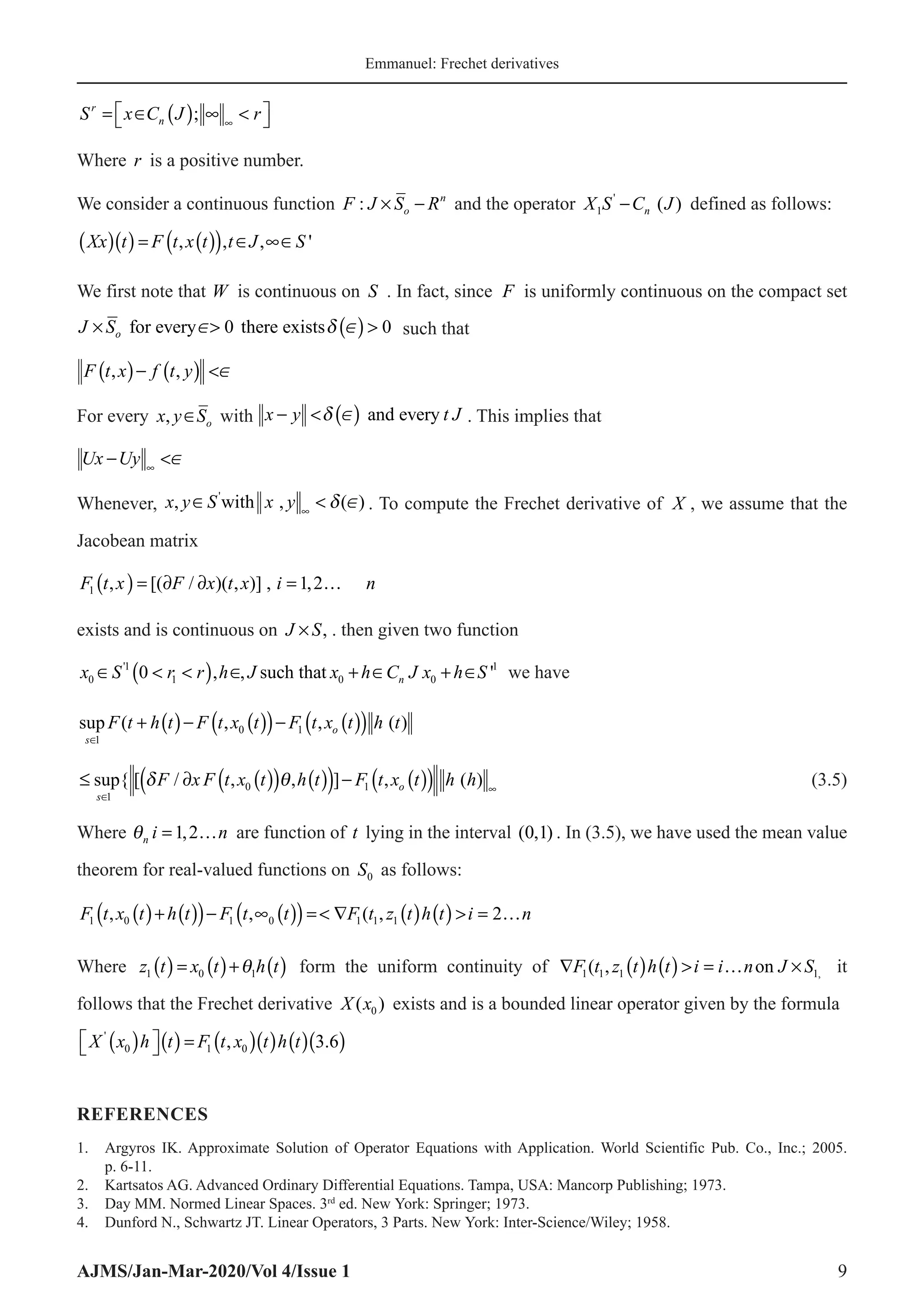 On Frechet Derivatives with Application to the Inverse Function Theorem of Ordinary Differential ...