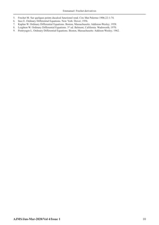 On Frechet Derivatives with Application to the Inverse Function Theorem ...